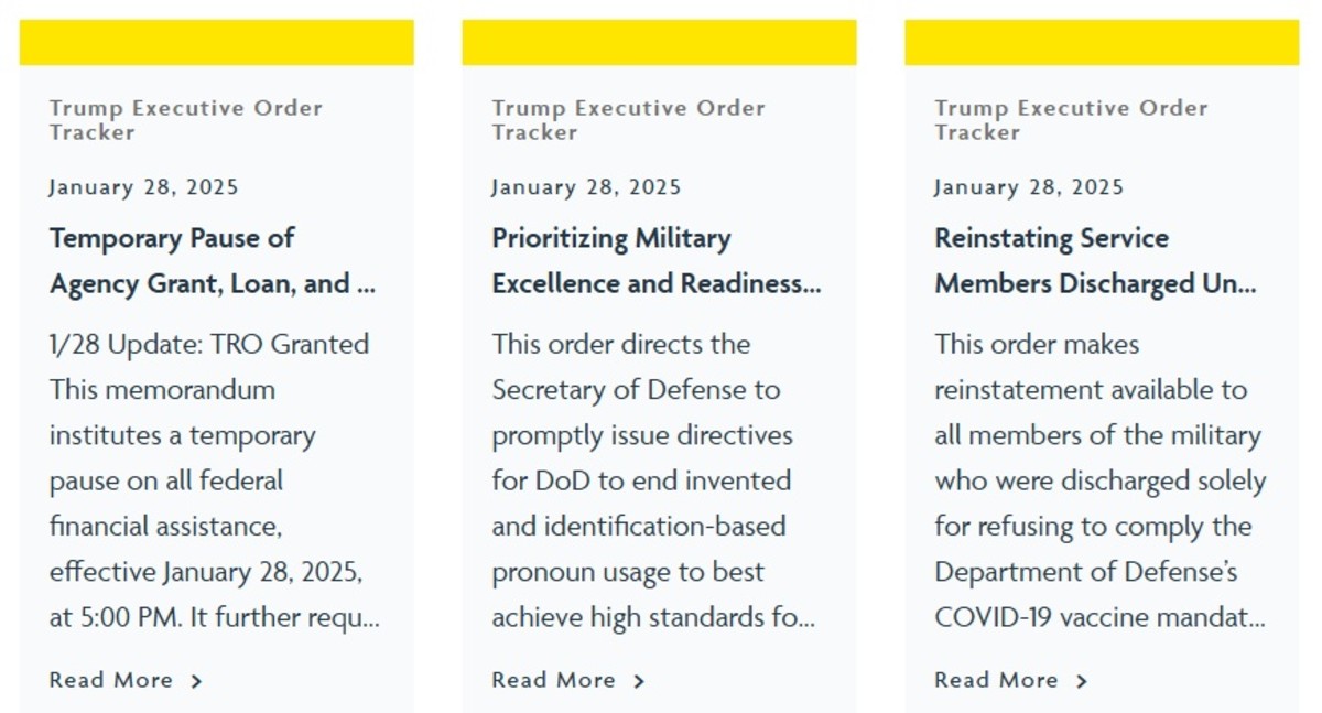 Law Firms Introduce ‘Trump Trackers’ To Keep Up With White House ...
